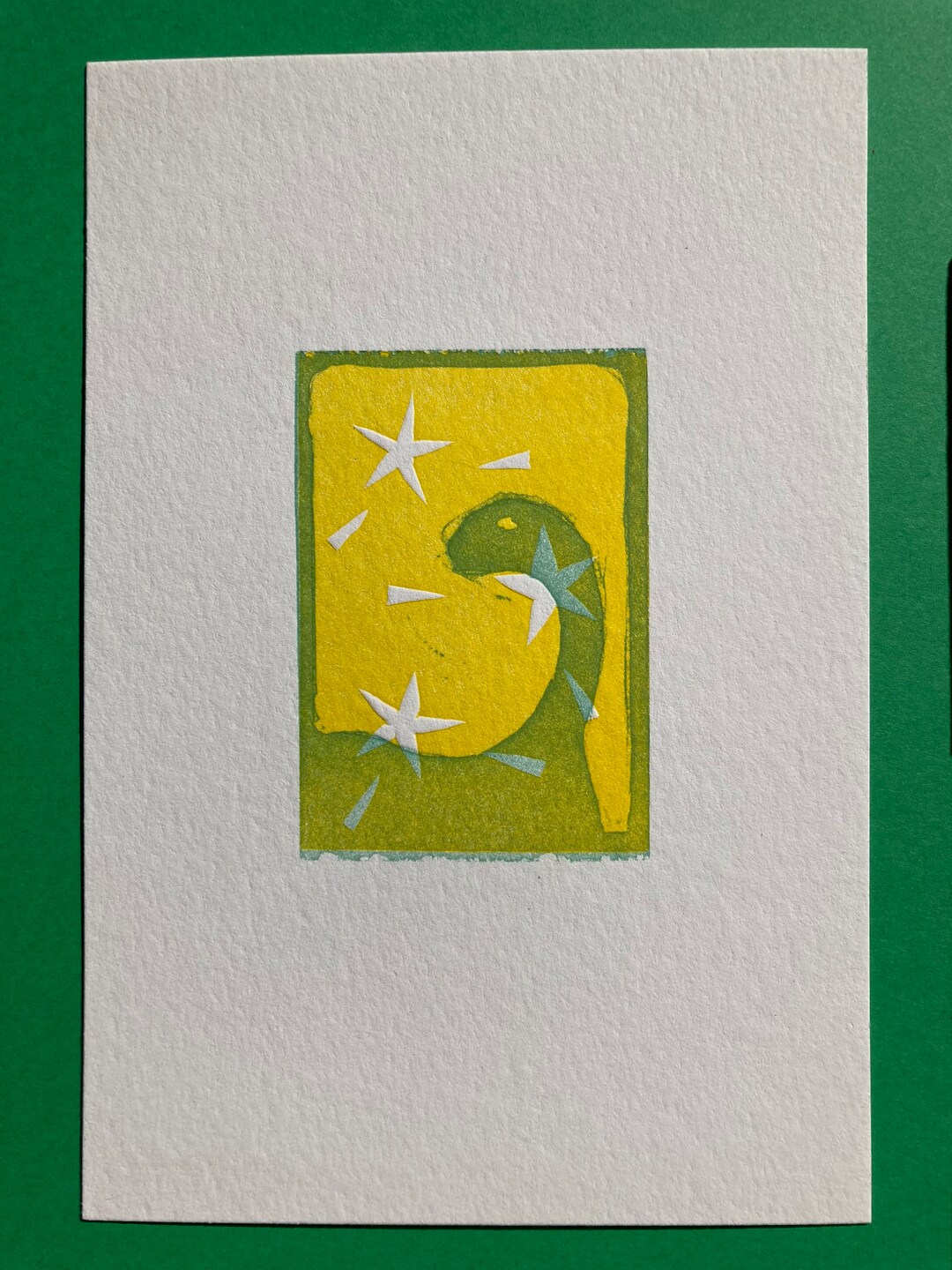 Dinosaur Linoblock Print - Etsy