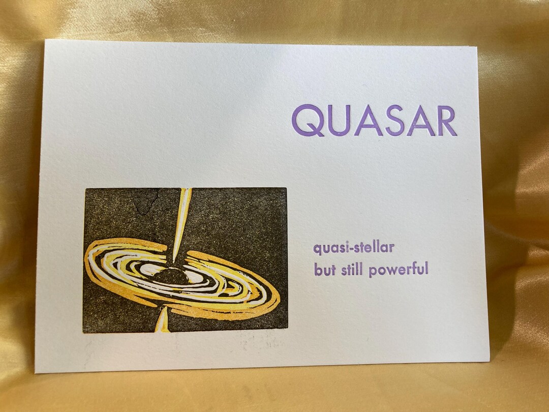 Quasar Letterpress Print - Etsy