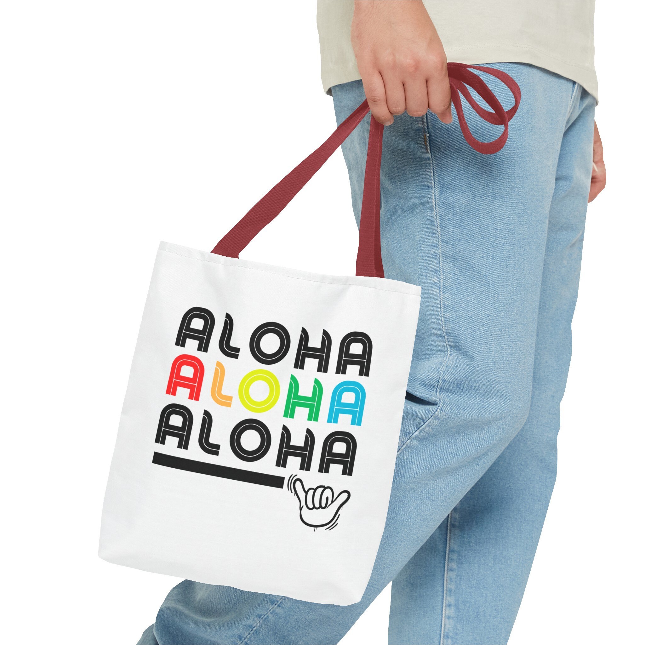 Rainbow Aloha Tote Bag AOP - Etsy