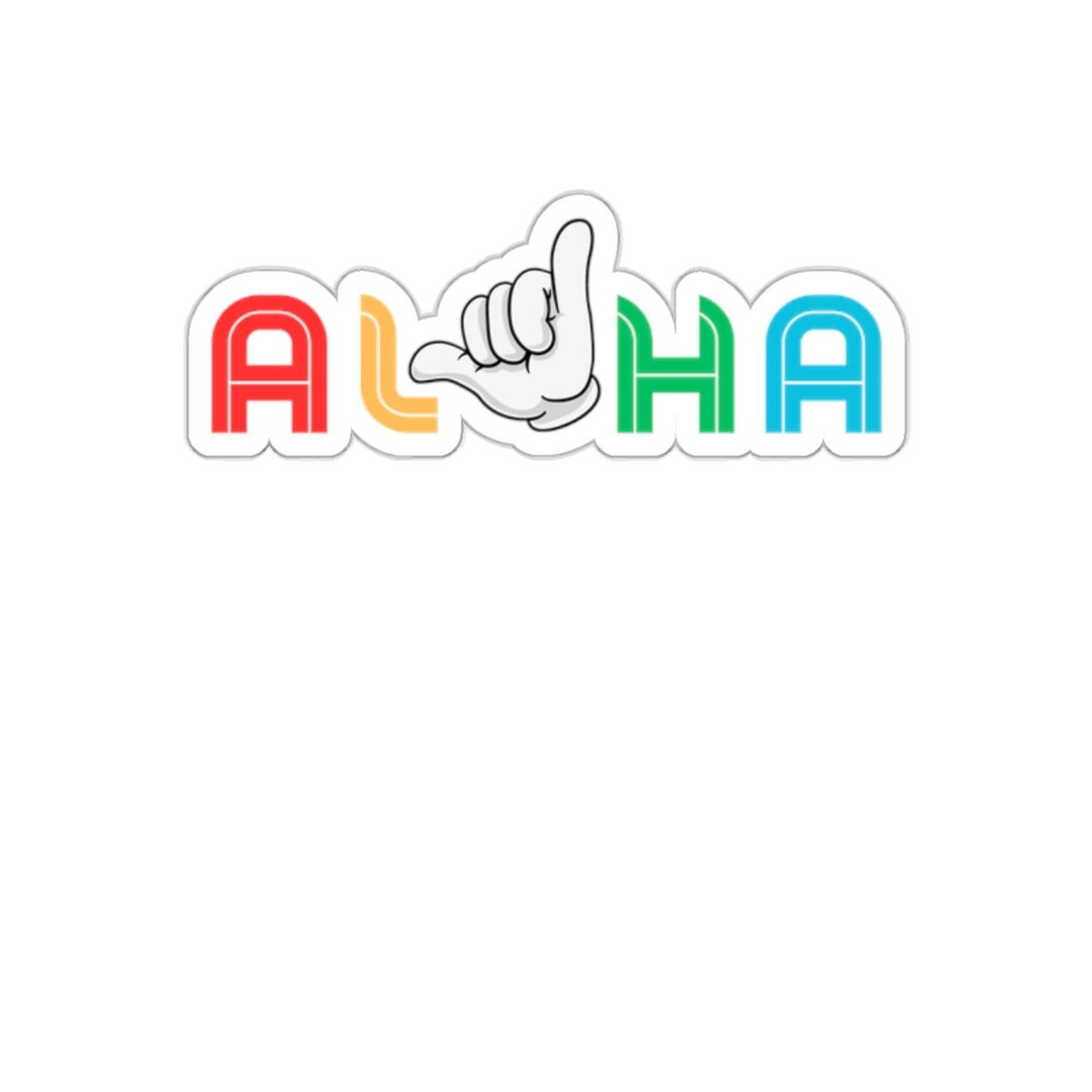Aloha Shaka Kiss-cut Stickers - Etsy