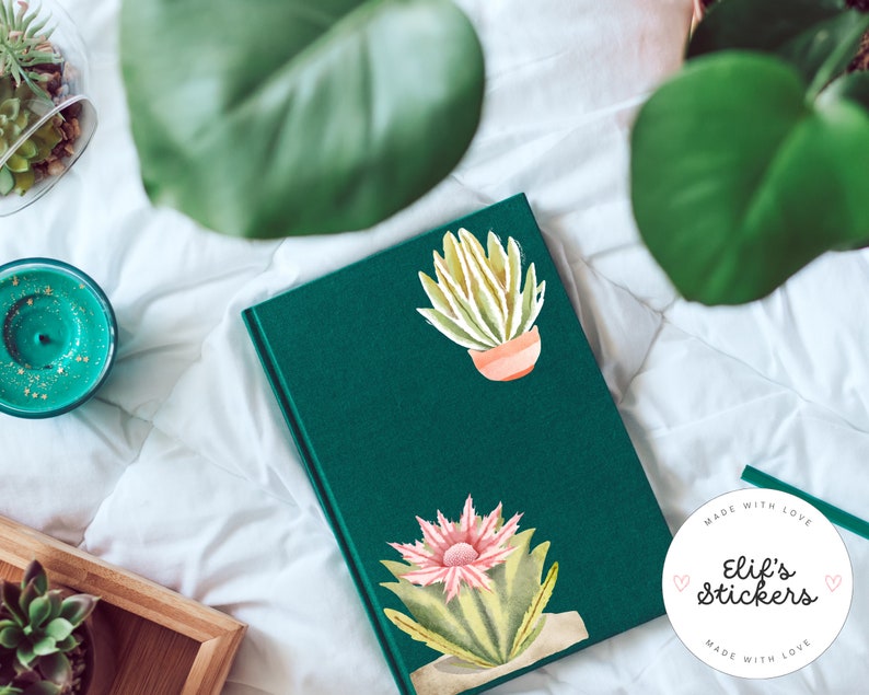 Digital Cactus PNG and PDF, Printable Cactus Stickers, Print and Cut ...