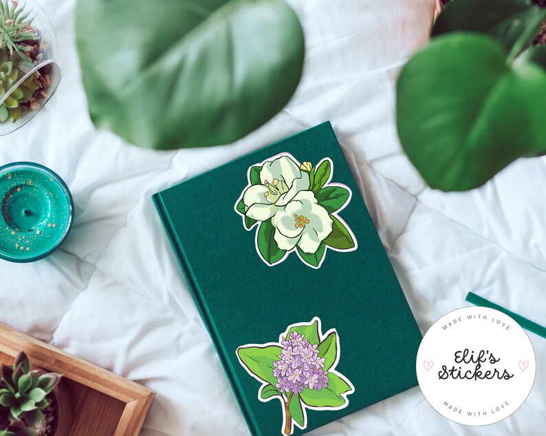 Digital Floral Stickers PNG and PDF, Printable Floral Stickers, Print ...