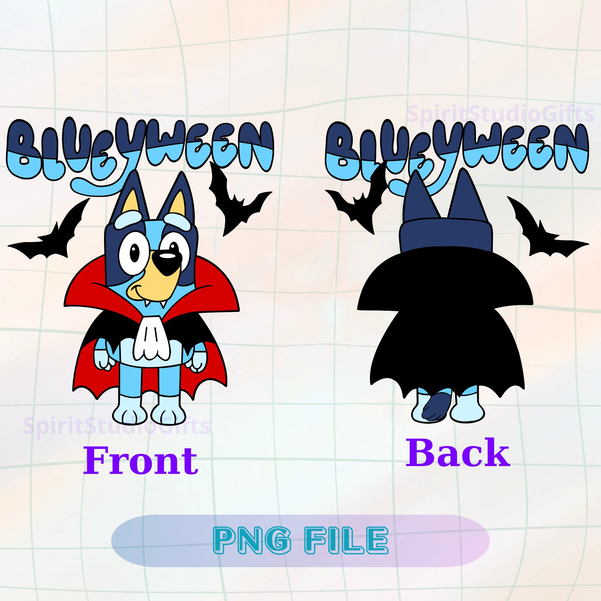 Blueyween Halloween Png, Bluey Halloween Family Png, Trick or Treat Png ...