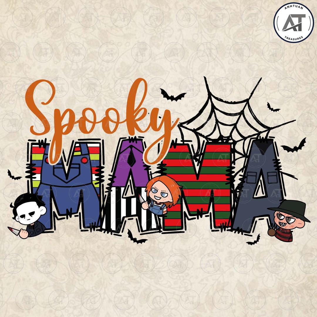Personalised Horror Mama Png, Spooky Halloween Png, Custom Halloween ...