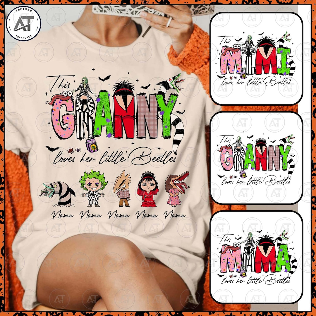 CUSTOM This Mama Nana Gigi Love Her Beetles Png Bundle, Horror Mama Png ...
