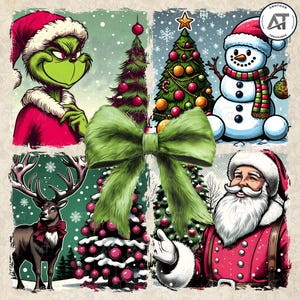 Mean Green One Png, Santa Claus Png, Christmas Holiday Movie Png, Stole ...