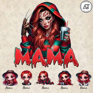 Custom Kid Name Halloween Mama Png, Spooky Mama Png, Halloween Png ...