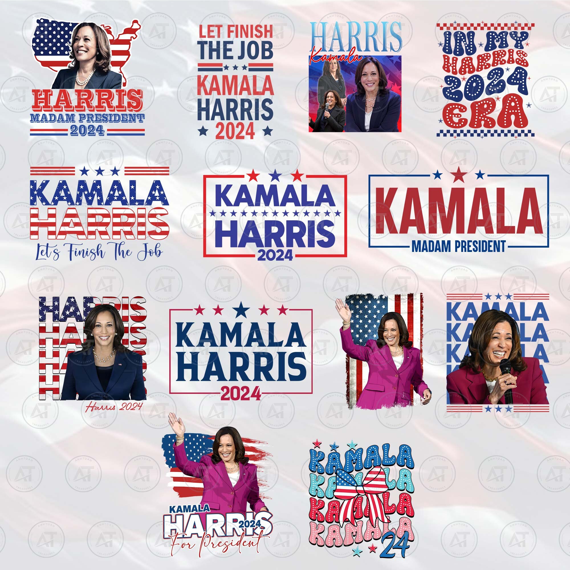 25 Kamala Harris Png, Madam President Kamala Harris 2024 Png Bundle ...