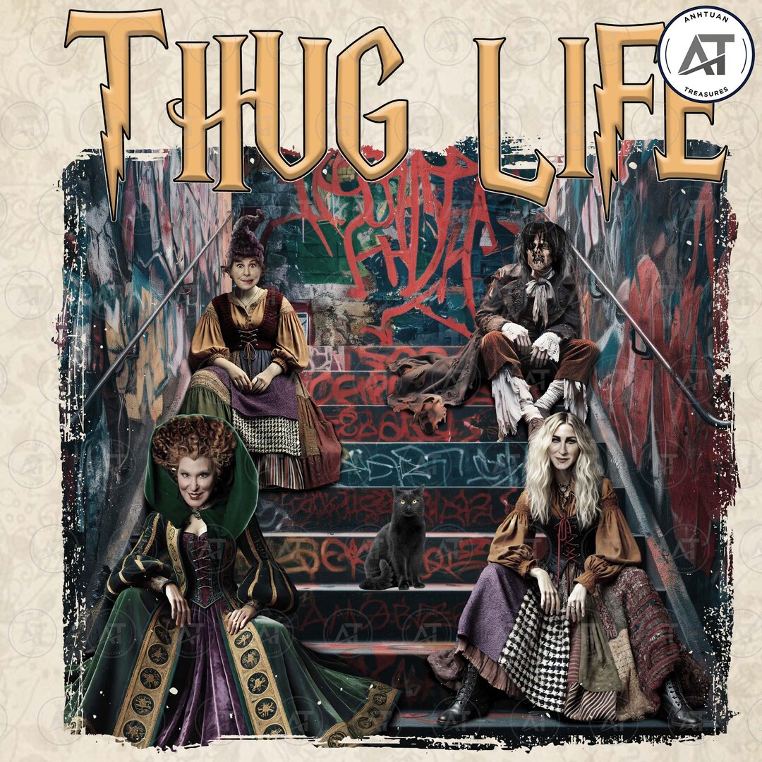 Thug Life Bad Witches Png, Retro Witches Movie Png, Salem Png, Retro ...