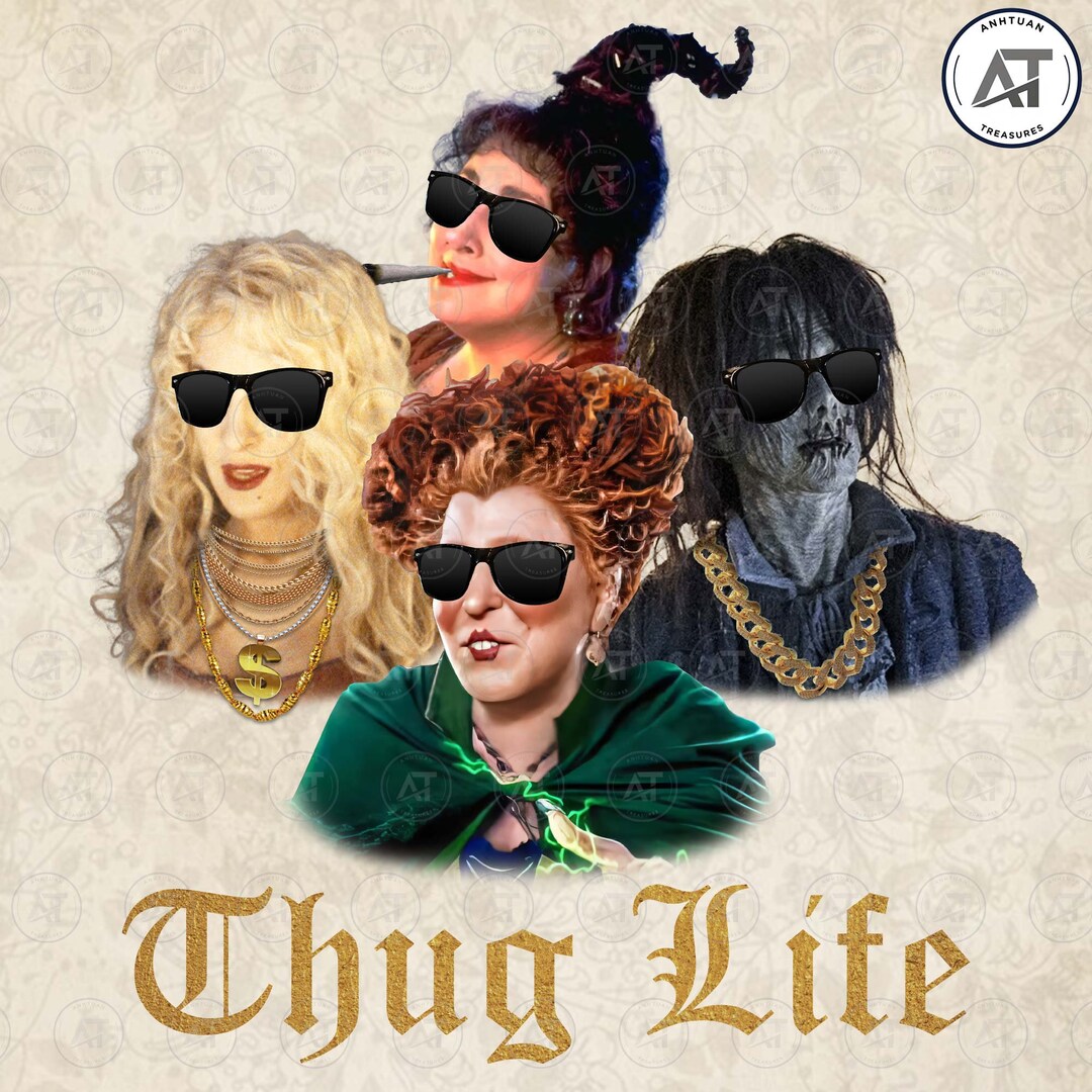 Thug Life Bad Witches Png, Retro Witches Movie Png, Salem Png, Retro ...