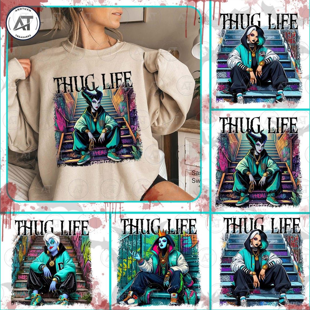 Thug Life Halloween Villains Png, Thug Life Bad Witches Png, Horror ...