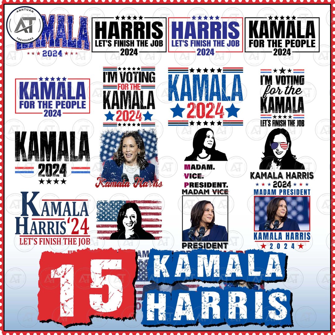 15 Kamala Harris Png, Kamala Harris the President Png Svg Bundle ...