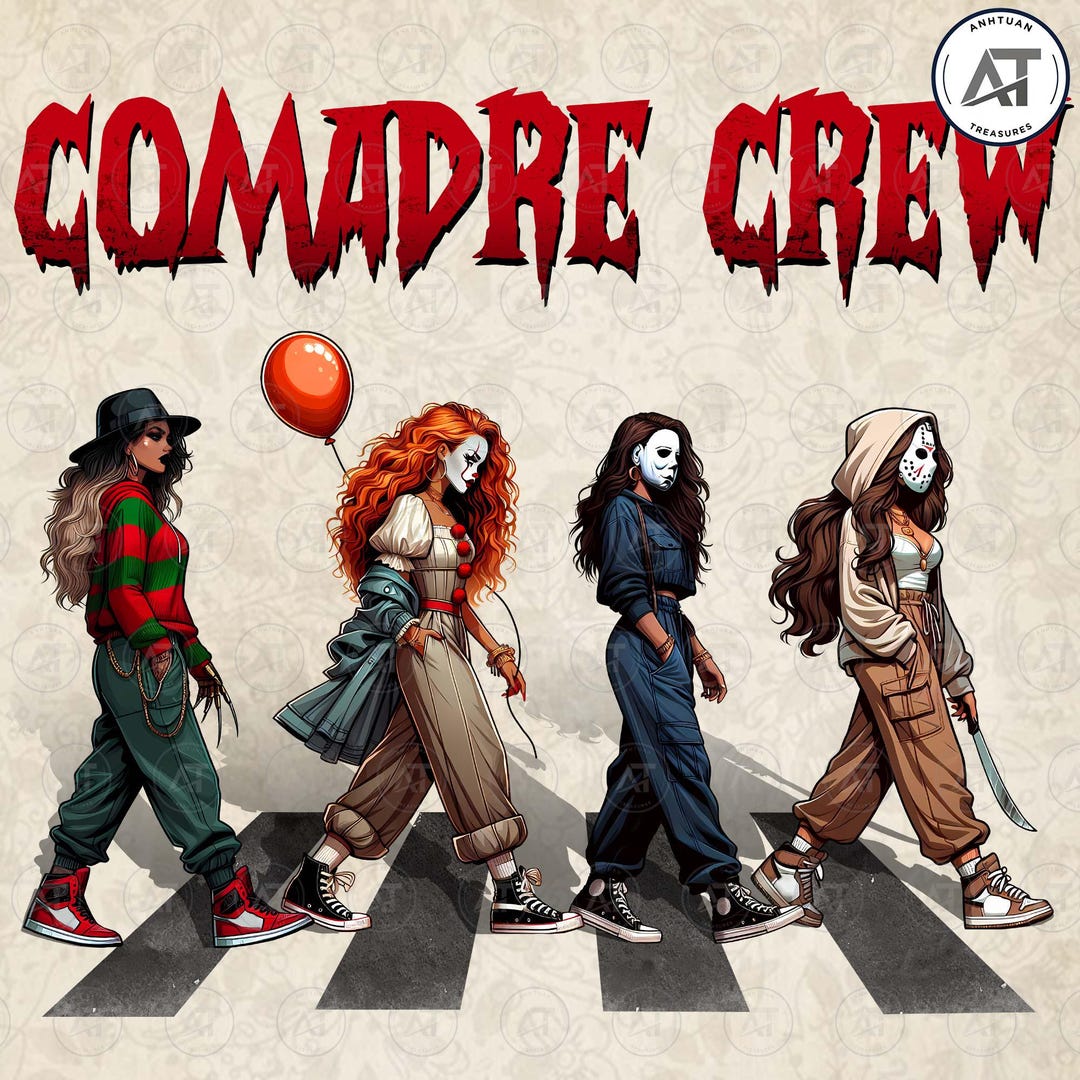 Horror Movie Friends Comadre Crew Png, the Slayers Scary Halloween Png ...