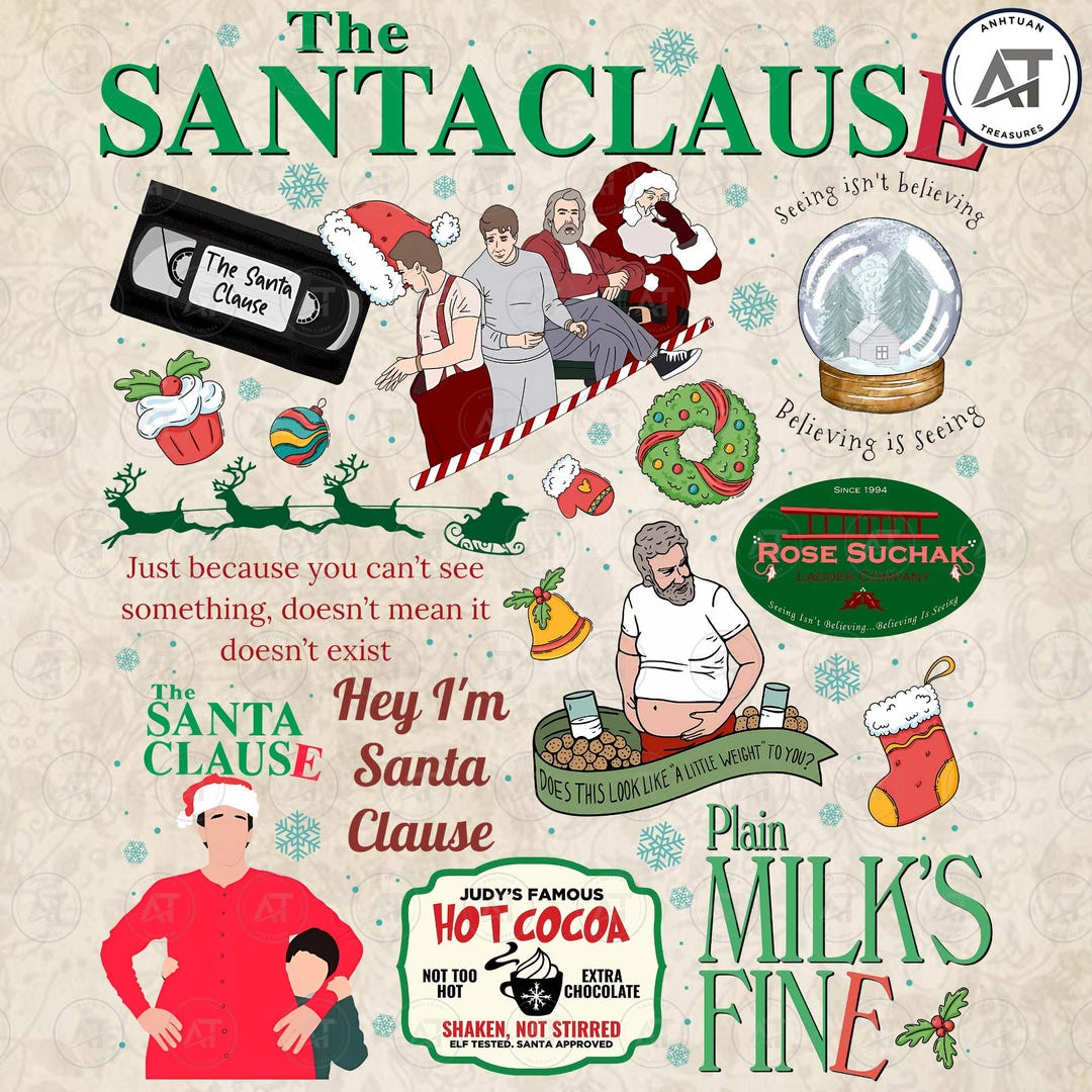 Christmas Santa Movie Png, Retro Christmas Png, VHS Tapes, Christmas ...