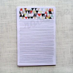 Printable Download Geometric Stationery Lined Note Paper PDF for ...