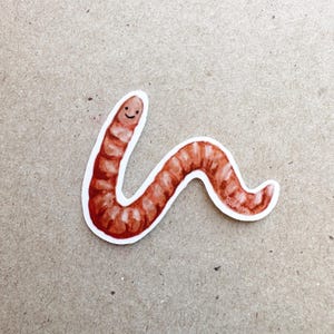 Would You Still Love Me If I Was A Worm Sticker, Happy Cute Earthworm ...
