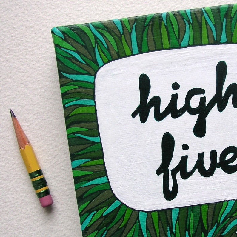 High Five Original Canvas Painting | Etsy