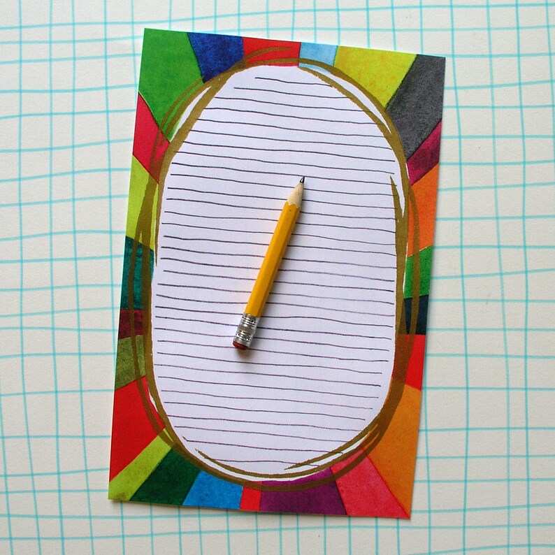 Rainbow Watercolor Silk Screened Gold Swoosh Letter Writing - Etsy