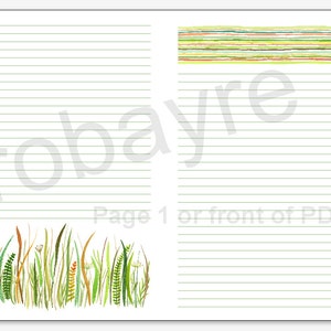 Printable Download Prairie Stationery Paper, Prairie Watercolor - Etsy