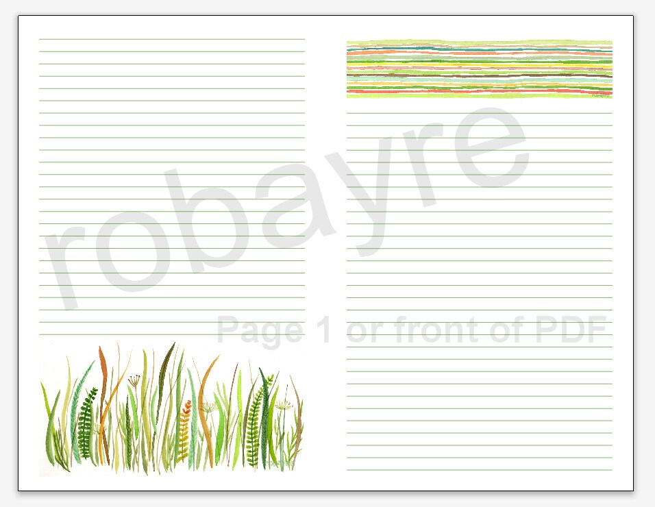 Printable Download Prairie Stationery Paper Prairie - Etsy