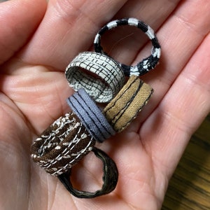 Quilted Fabric Rings Jewelry - Etsy