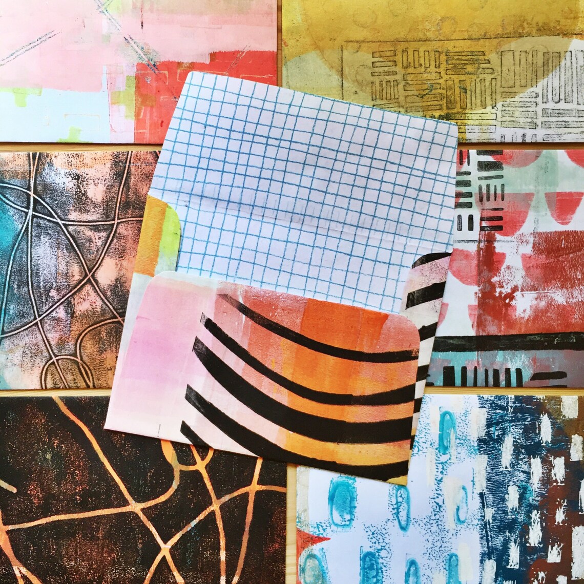 Scallop Collage Stationery Paper Set, Letter Writing Pages and ...