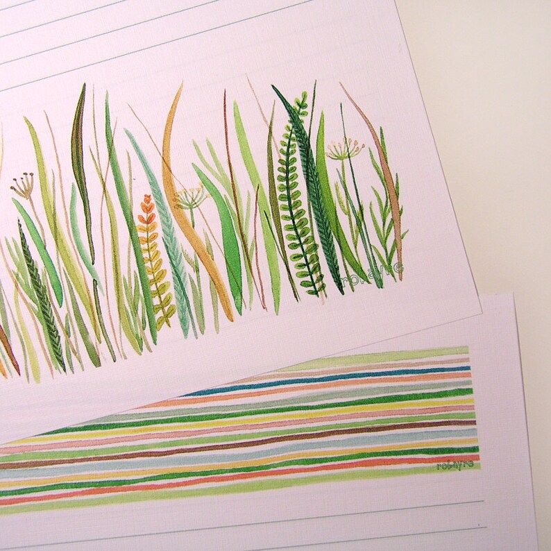 Prairie Stationery Paper Set Prairie Watercolor - Etsy