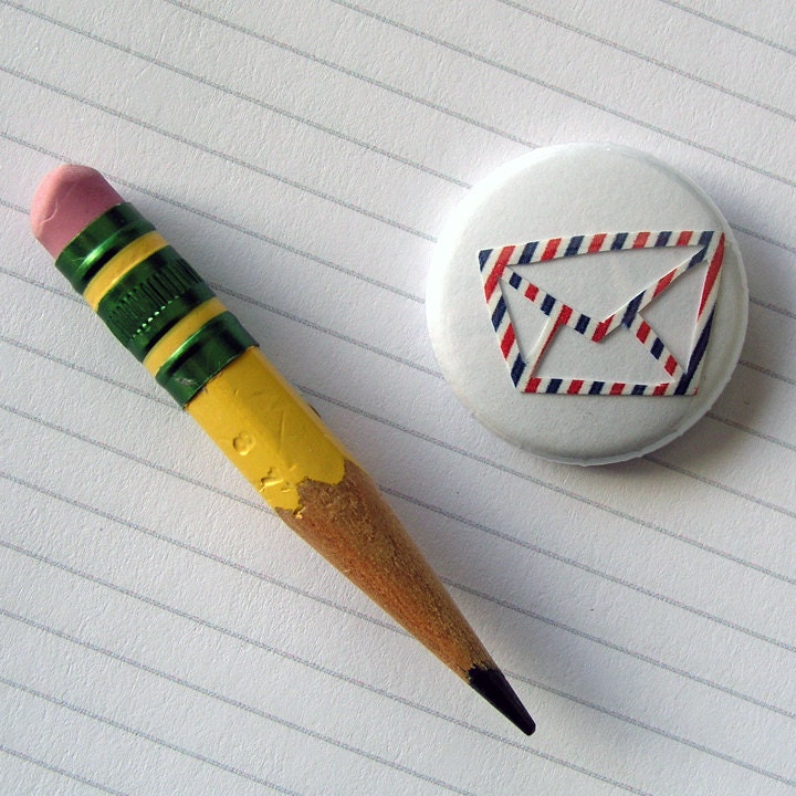 Mail Button Airmail Badges Set Letter Write Mail - Etsy