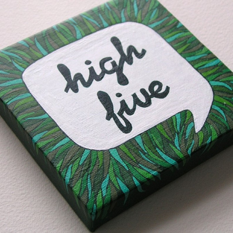 High Five Original Canvas Painting | Etsy