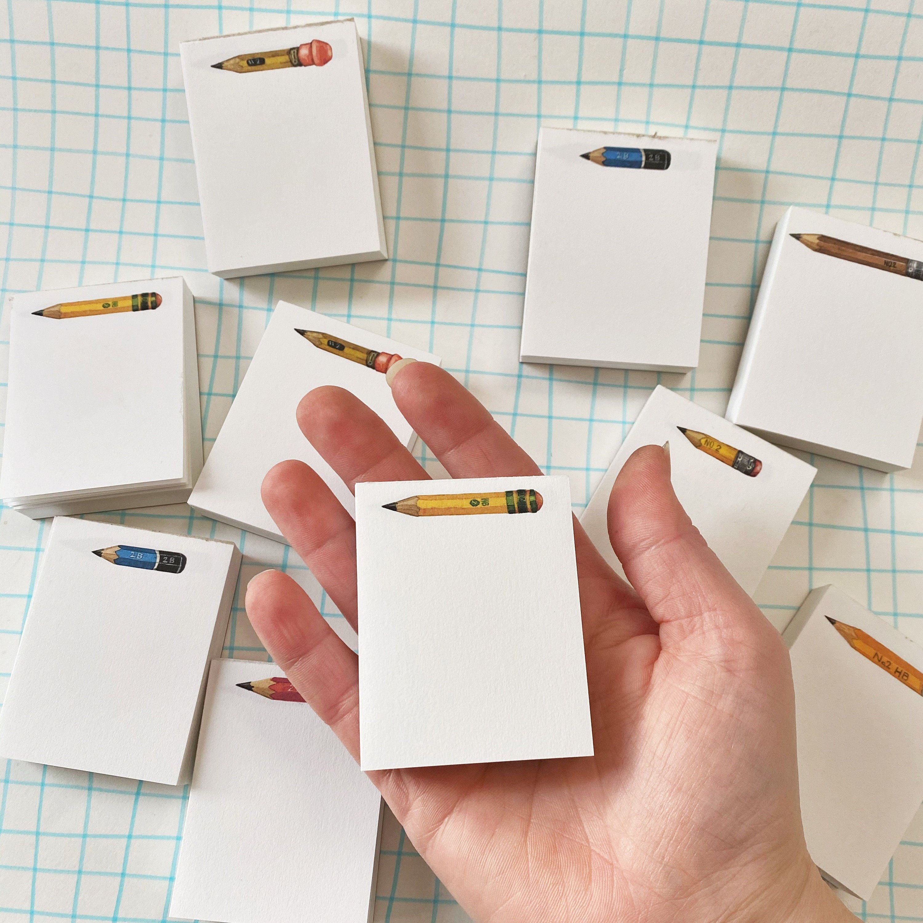 Tiny Pencil Mini Notepad by Robayre Watercolor Illustration Pencils - Etsy