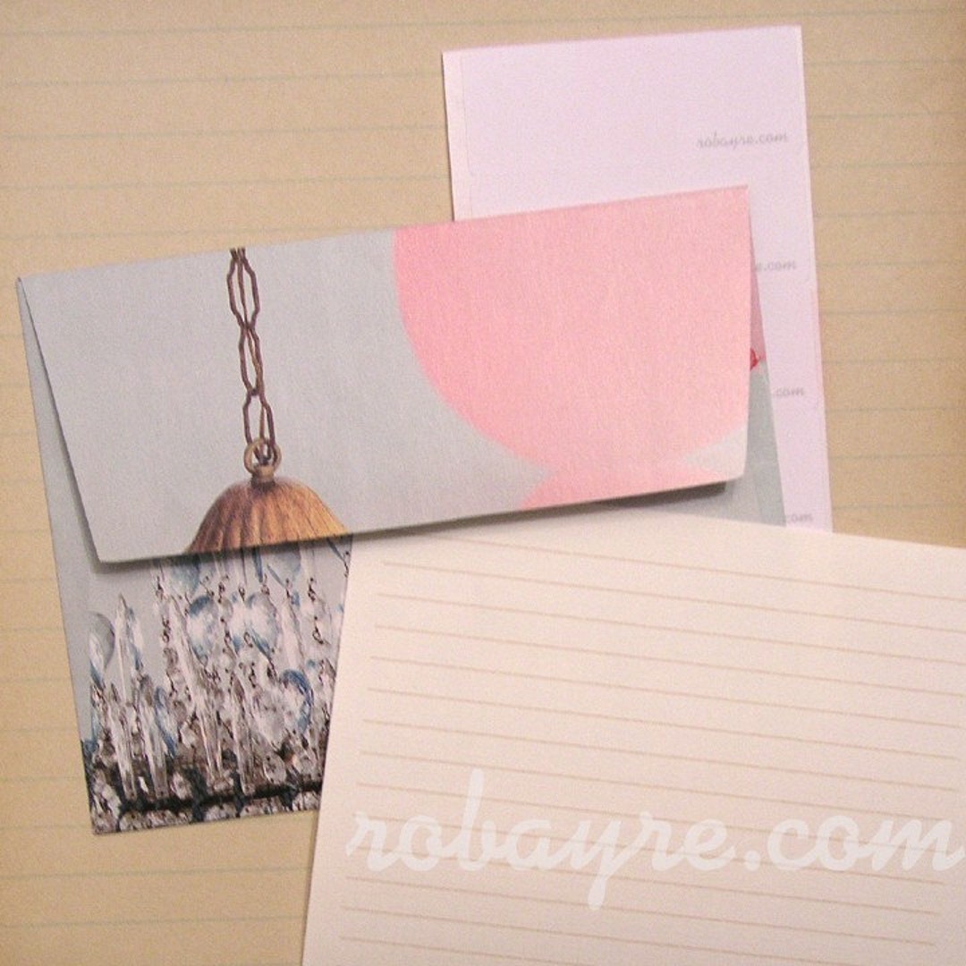 Handmade Envelope and Lined Paper Stationery Set - Etsy