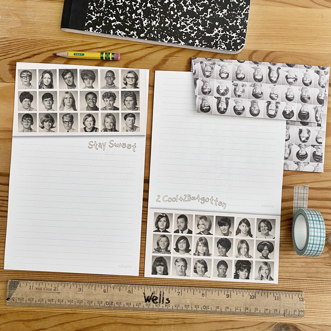 Vintage Yearbook Stationery Paper Set School Days Letter - Etsy