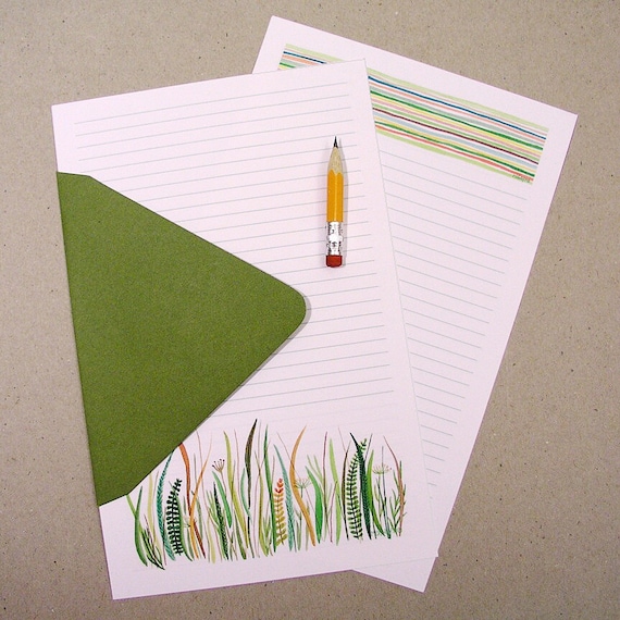 Prairie Stationery Paper Set Prairie Watercolor - Etsy