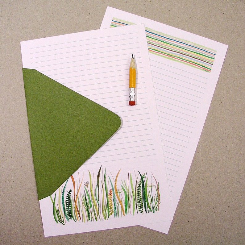 Prairie Stationery Paper Set Prairie Watercolor - Etsy