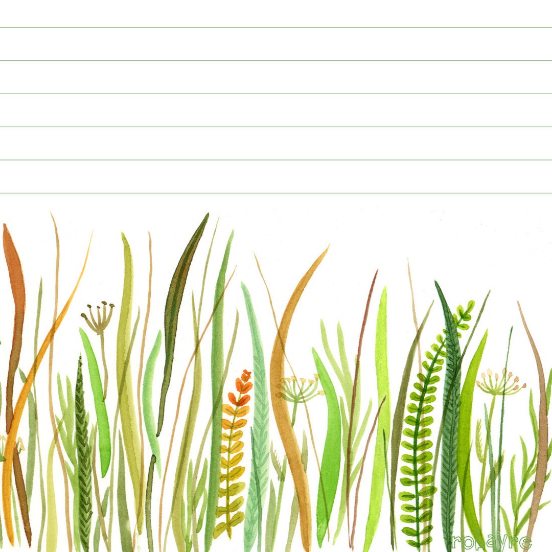Printable Download Prairie Stationery Paper, Prairie Watercolor - Etsy