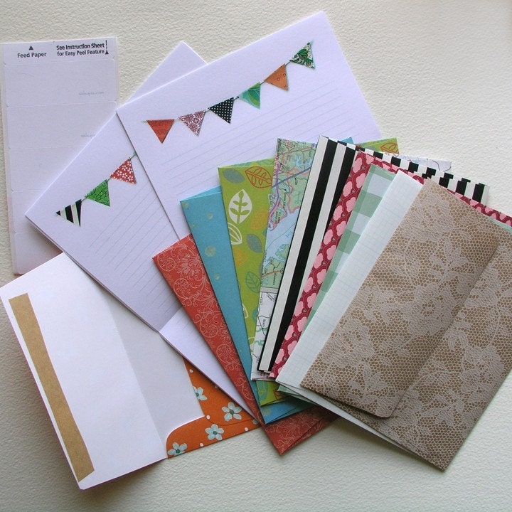 Bunting Flag Stationery Set - Etsy