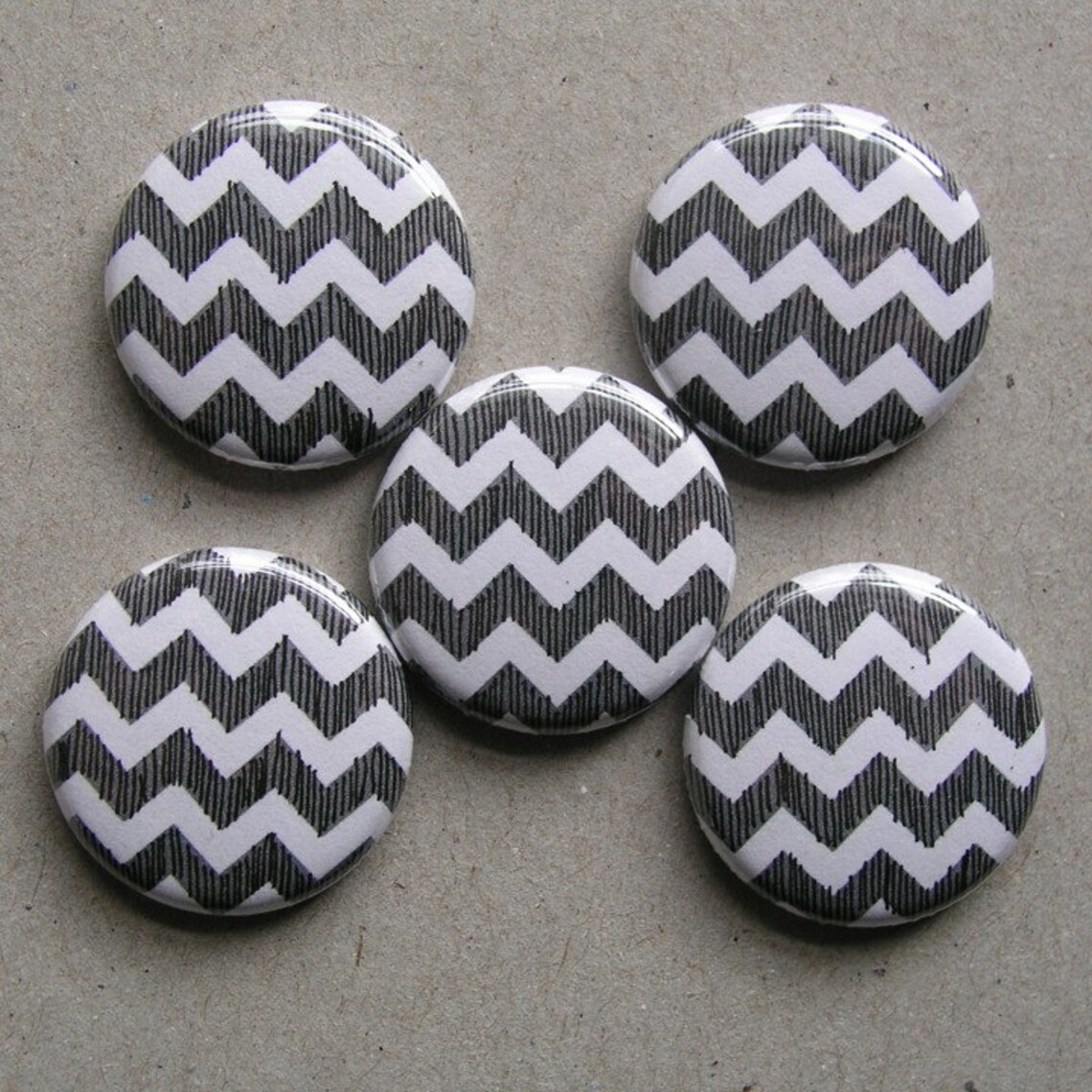 Chevron Button or Magnet Set - Etsy