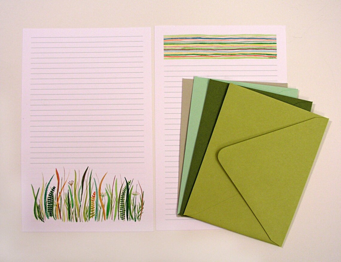 Prairie Stationery Paper Set Prairie Watercolor - Etsy