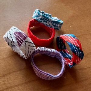 Quilted Fabric Rings Jewelry - Etsy