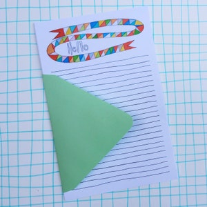 Hello Stationery Paper Set, Watercolor Lined Letter Writing Paper by ...