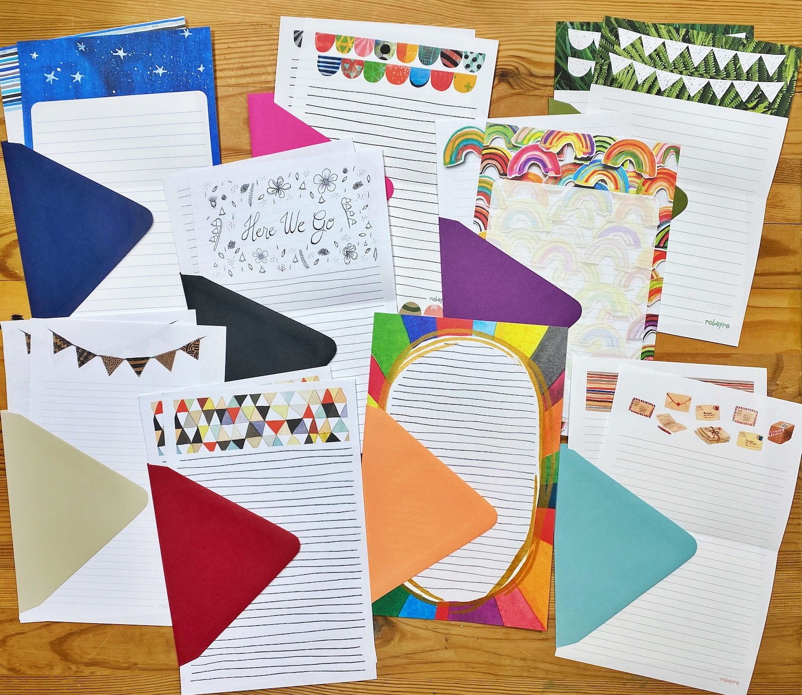 Variety Pack Letter Writing Paper Stationery Set Writing | Etsy