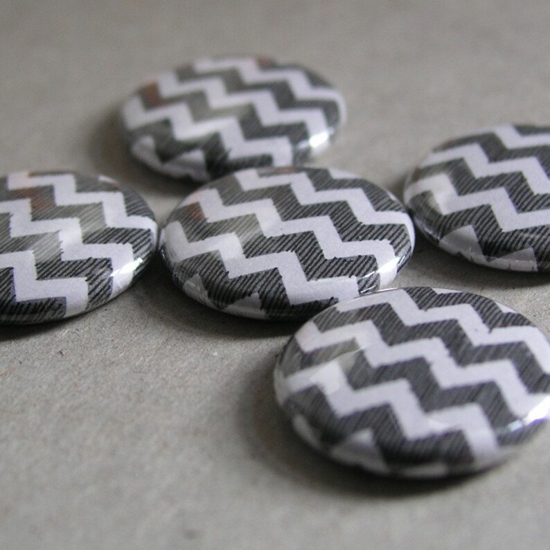 Chevron Button or Magnet Set - Etsy