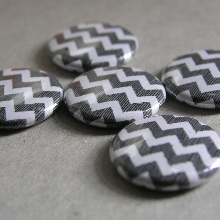 Chevron Button or Magnet Set - Etsy