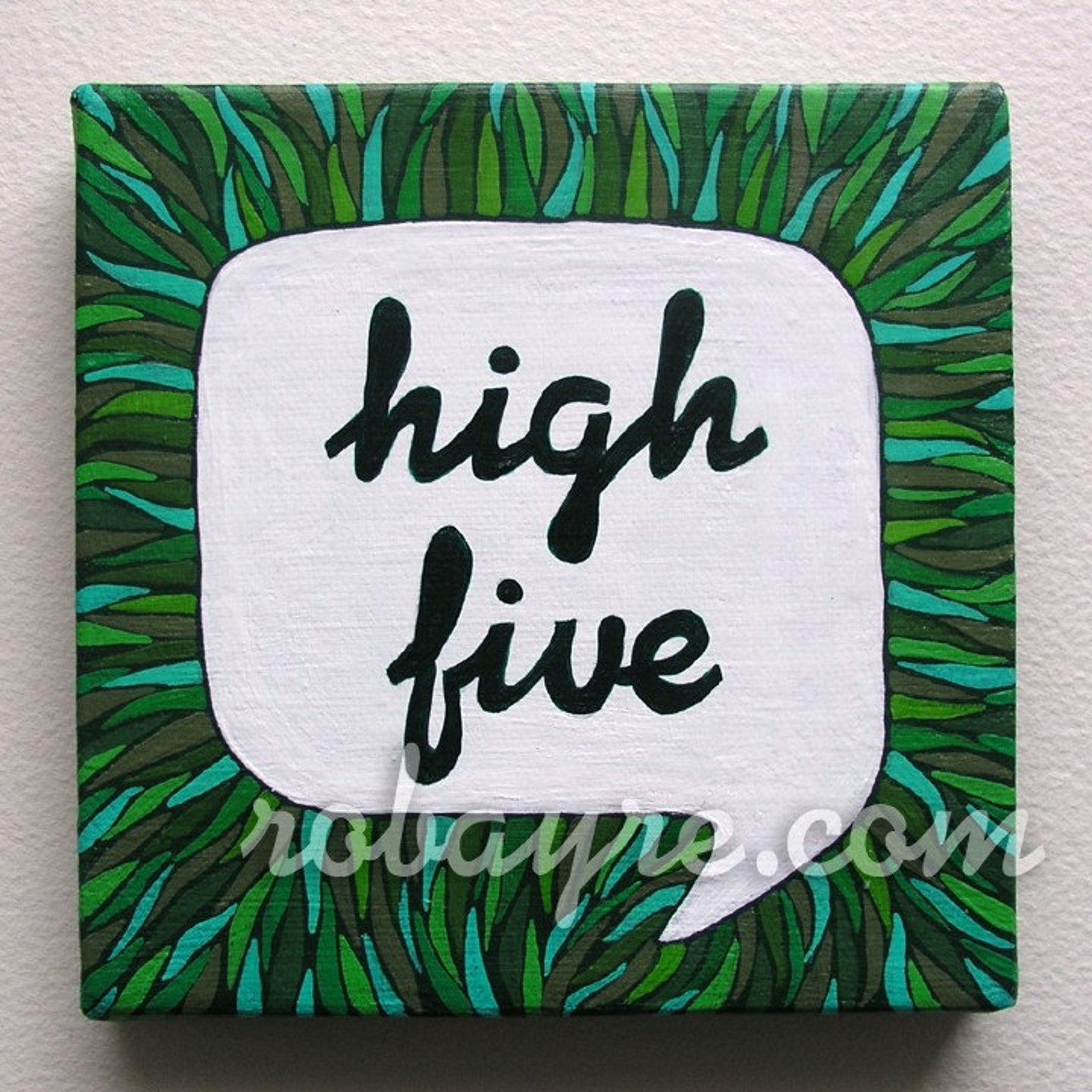 High Five Original Canvas Painting | Etsy