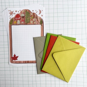 Woodland Letter Writing Paper and Envelope Set by Robayre - Etsy