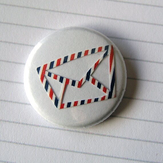 Mail Button Airmail Badges Set Letter Write Mail | Etsy