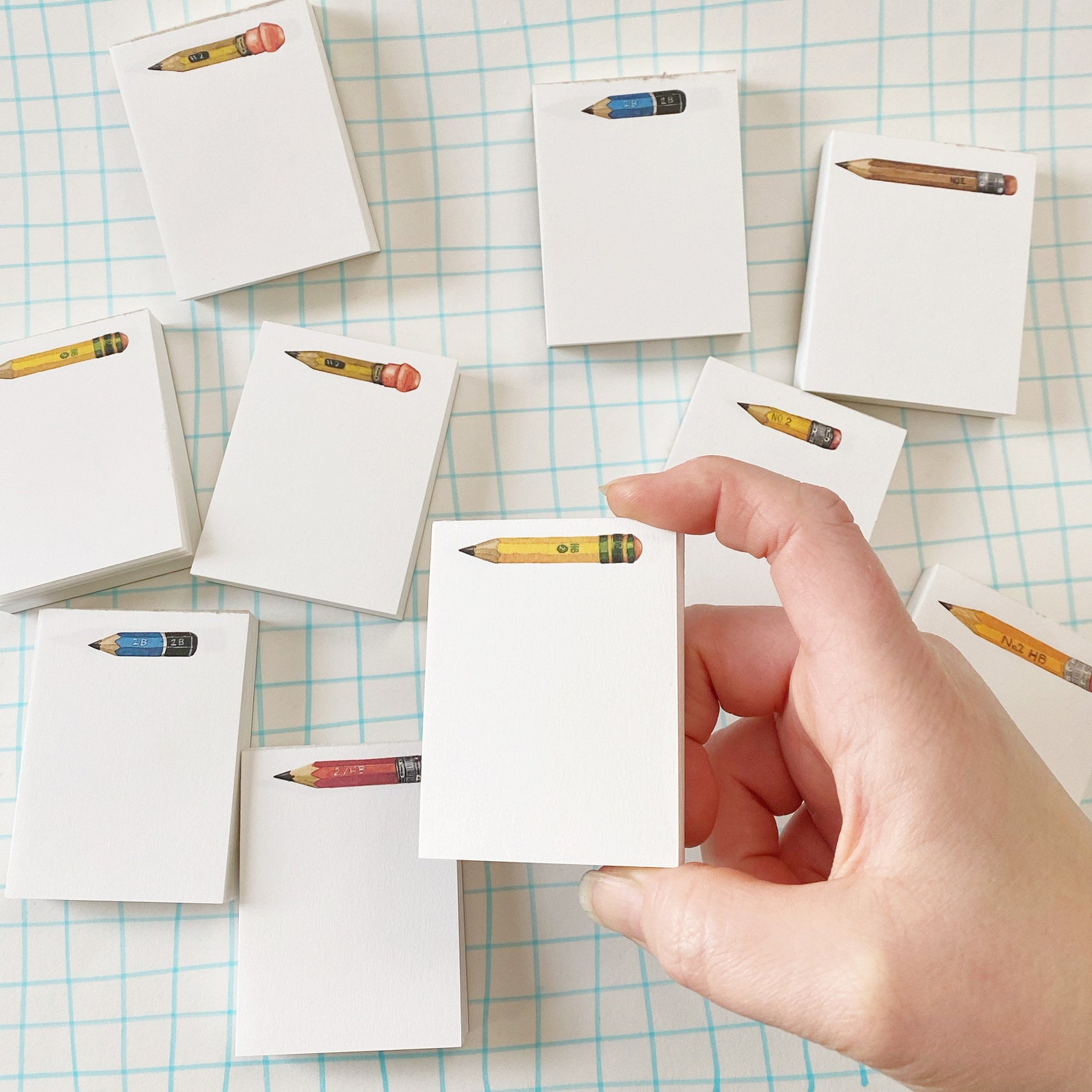 Tiny Pencil Mini Notepad by Robayre Watercolor Illustration - Etsy