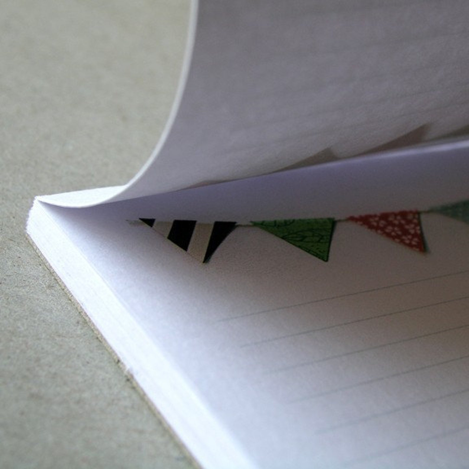 Bunting Notepad Lined Banner Flag Colorful Stationery Pad - Etsy