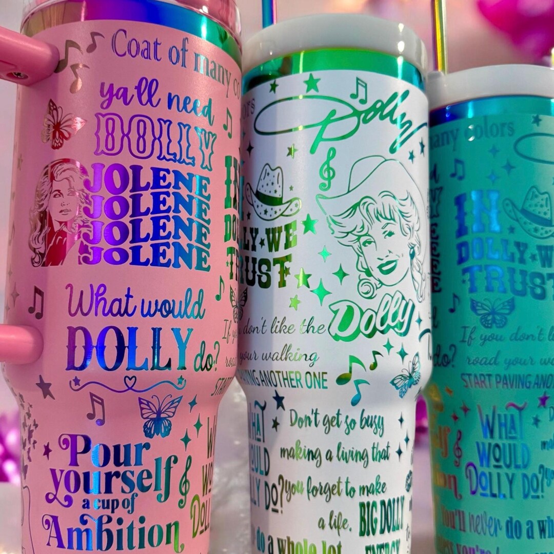 Original Dolly Parton Laser Engraved Cup, Dollywood 40oz Tumbler ...