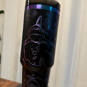 Multicolor Shark full Wrap Tumbler, 40oz - Etsy